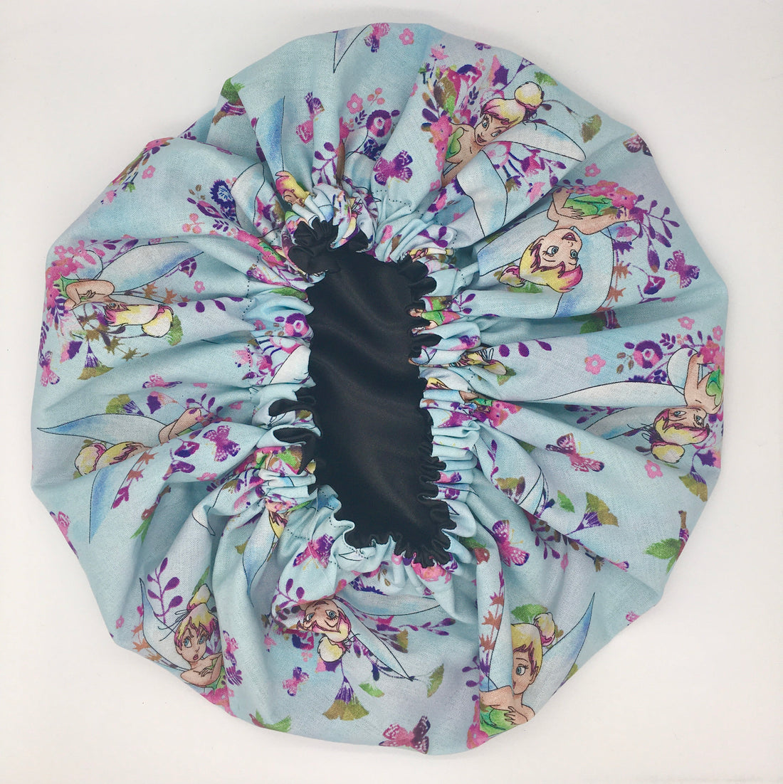 Kids Satin-Lined Bonnet: TinkerBell w/ Blue Background – James Lauren ...